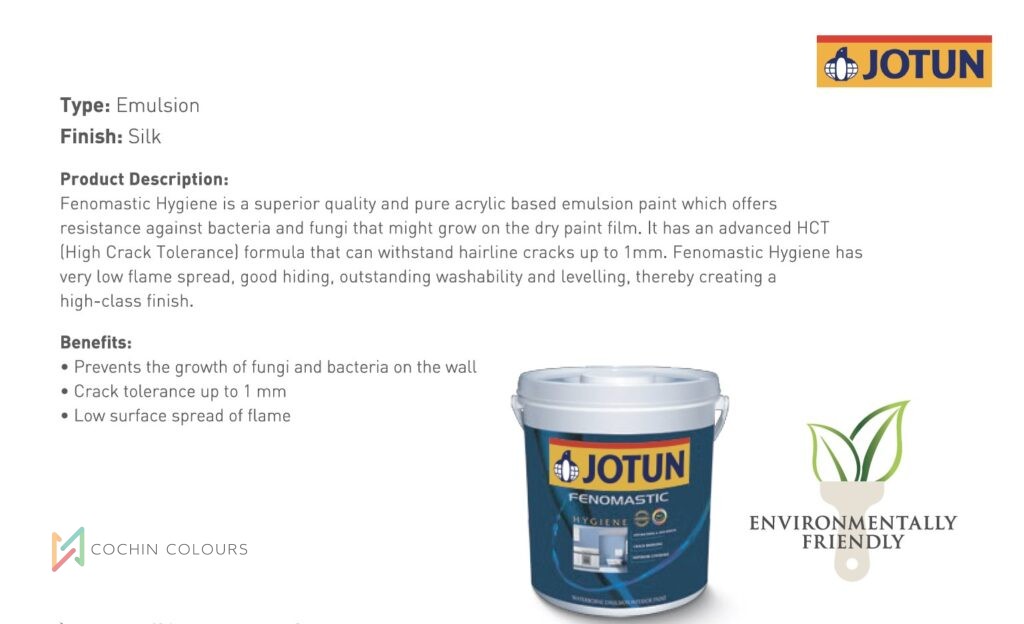 Jotun Fenomastic Hygiene: Bacteria-Resistant, High Crack Tolerance ...